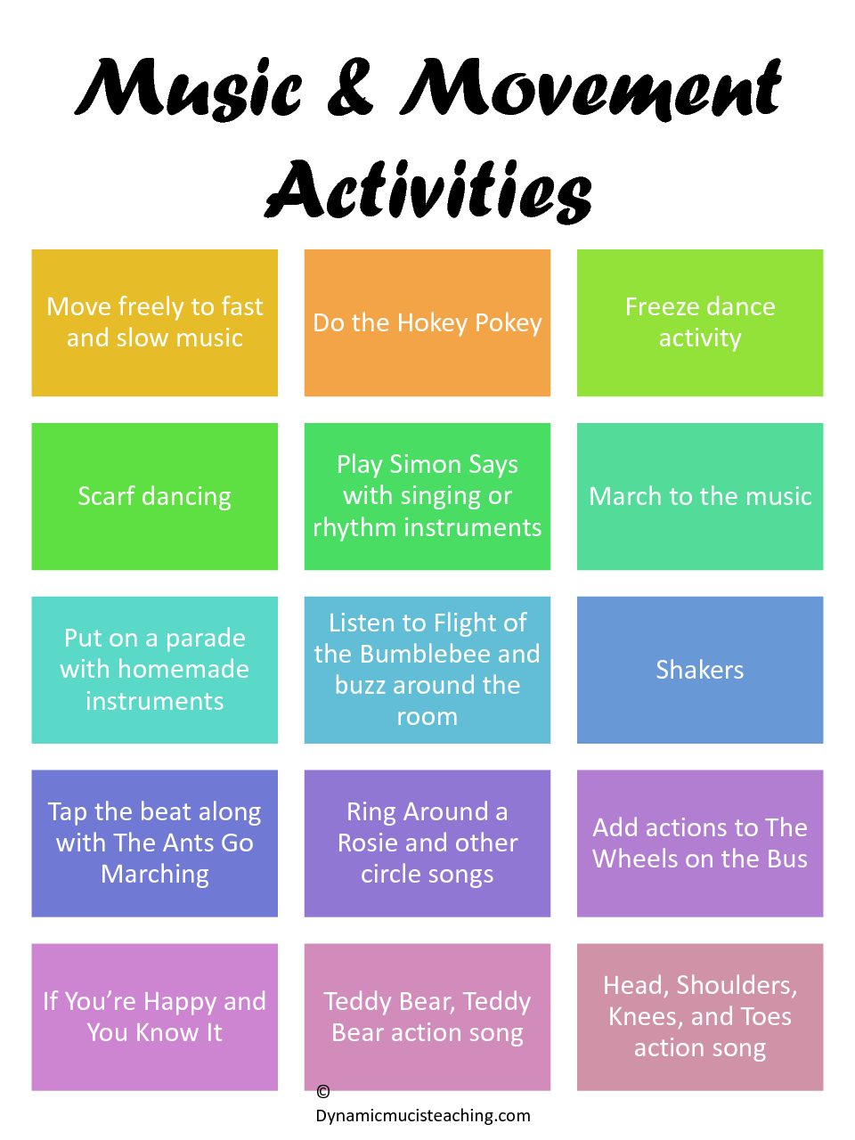 Music & Movement Activites - Dynamic Music Teaching - Dynamic Music ...