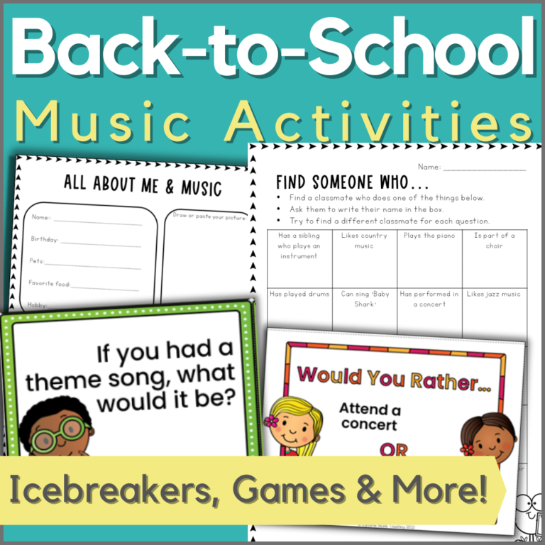 5 Get-to-Know-You Activities for the First Day of Music Class - Dynamic ...